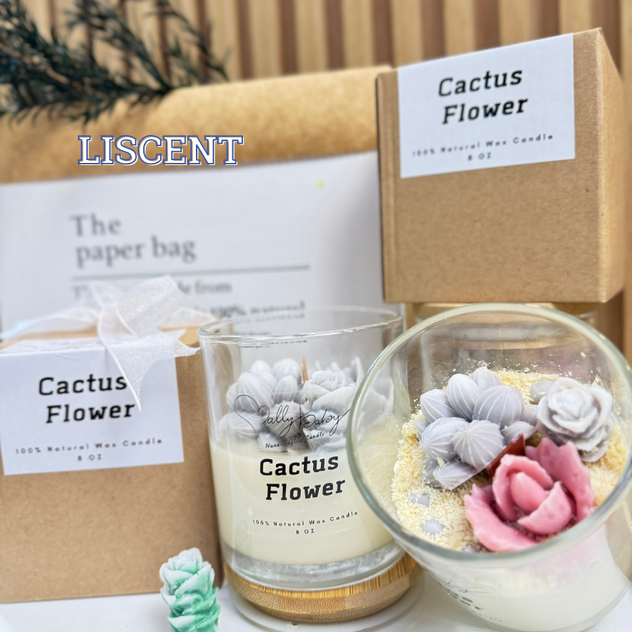 Tươi mới và thanh khiết với Nến thơm Cactus Flower _ Liscent ...
